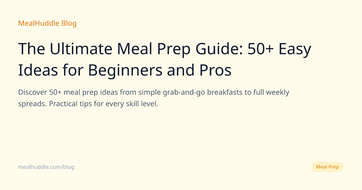 The Ultimate Meal Prep Guide: 50+ Easy Ideas for Beginners and Pros ...